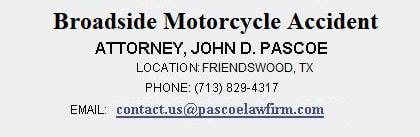 Broadside Motorcycle Accident Lawyer - Pascoe Law Firm